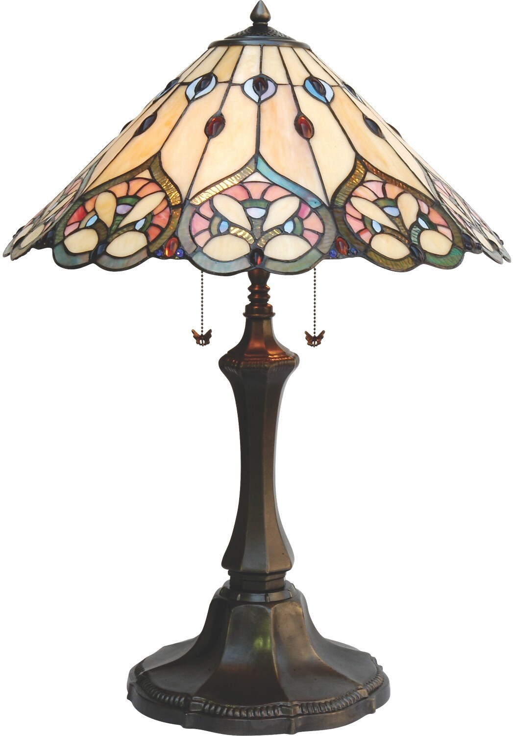 Cairo Tiffany Style Table Lamp With Stained Glass Shade The Brick
